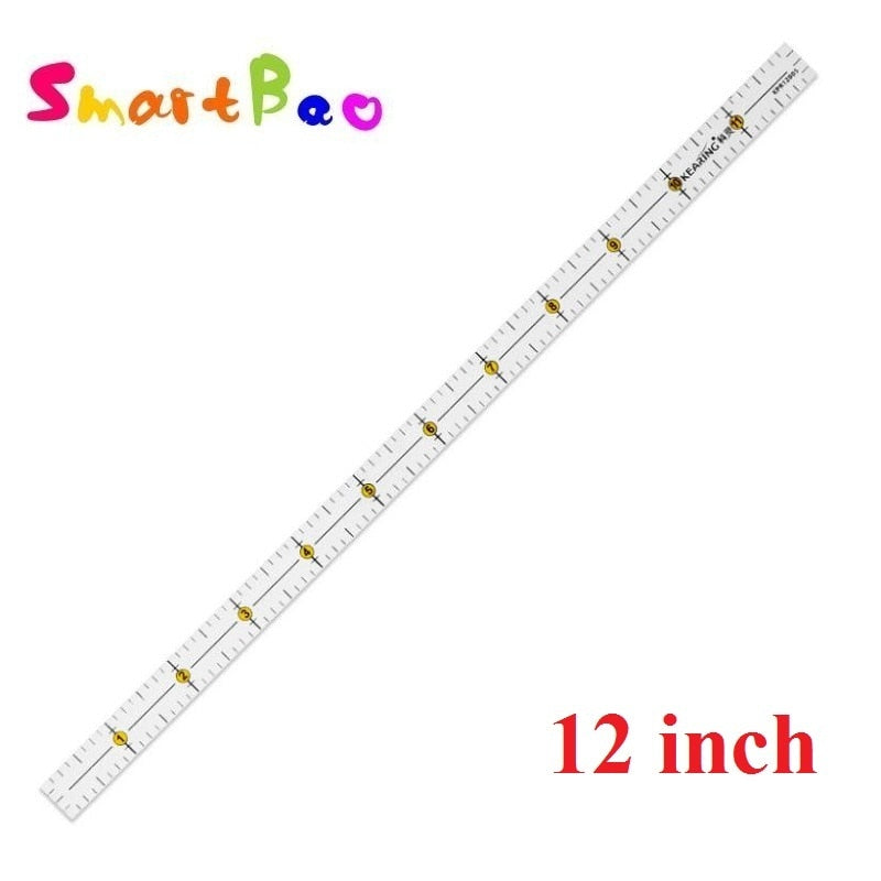 12-Inch Slim Acrylic Sewing Measuring Ruler Patchwork Ruler - Precisi ...