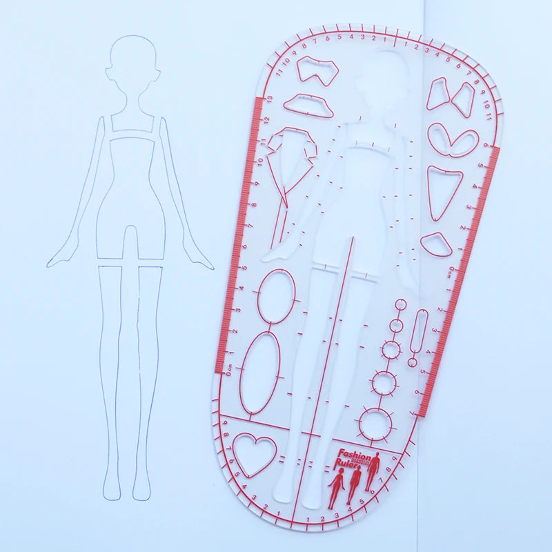 Fashion Designer Ruler Template Girls' Clothing Design Measurements ...