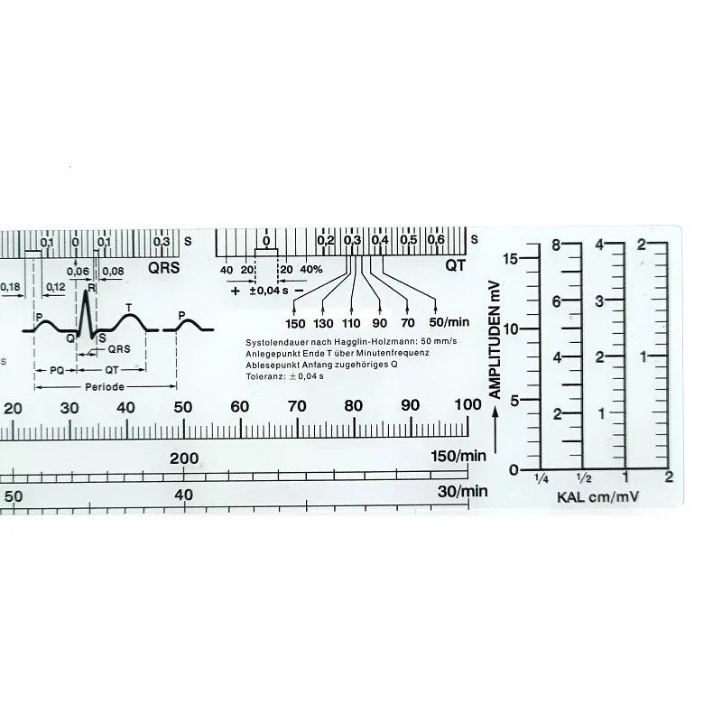 Electrocardiogram ECG Ruler Cardiogram Transparent Soft Heart Rate ...
