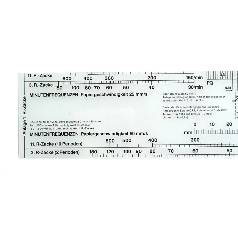Electrocardiogram ECG Ruler Cardiogram Transparent Soft Heart Rate ...