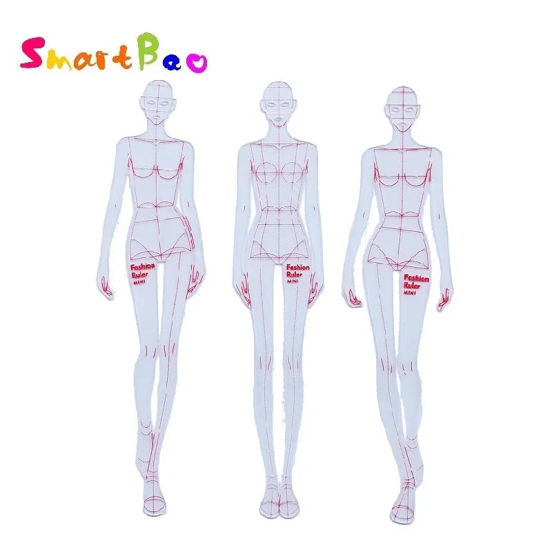 Clocore Fashion Illustration Ruler Template Used to Draw Fashion Models ...