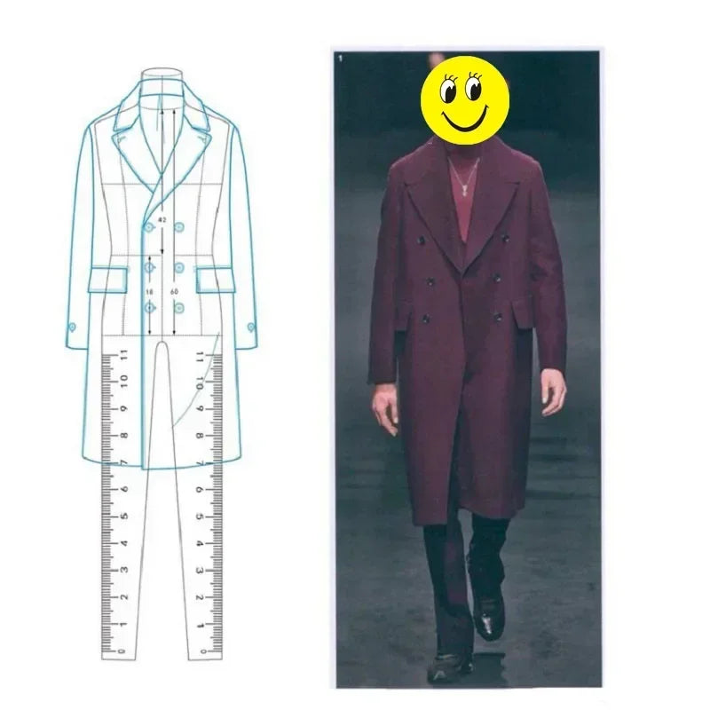 Man Fashion Design Template Male Fashion Illustration Rulers Durable ...