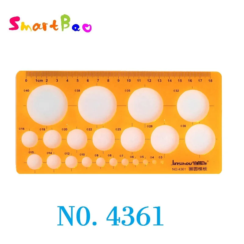 Plastic Drawing Template Ruler Kit Building Geometric Drawing Ruler for ...