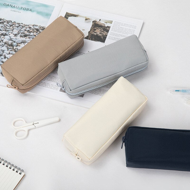 Podcore Flat Pencil Case for School for Girls Oxford Pencil Pouch – clocore